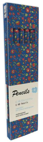 Pencil Box Set of 6HB Pencils - Blumenpapiere - Florafauna
