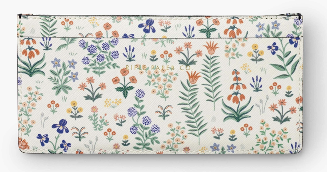 Slim Card Wallet - Rifle Paper Co - Florafauna