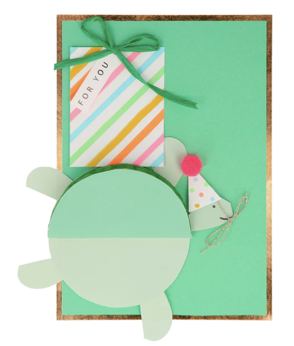 Turtle 3-d Card - Meri Meri - Florafauna