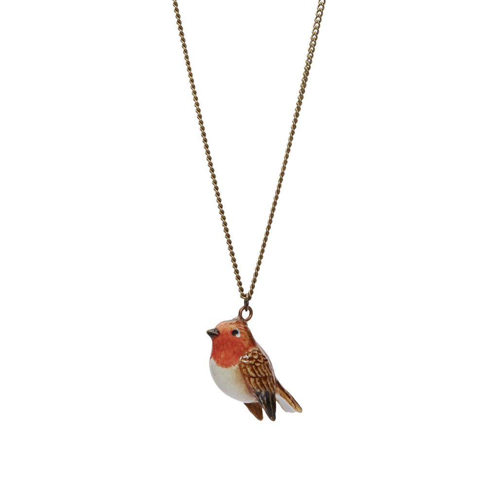 Tiny Robin Necklace - And Mary - Florafauna