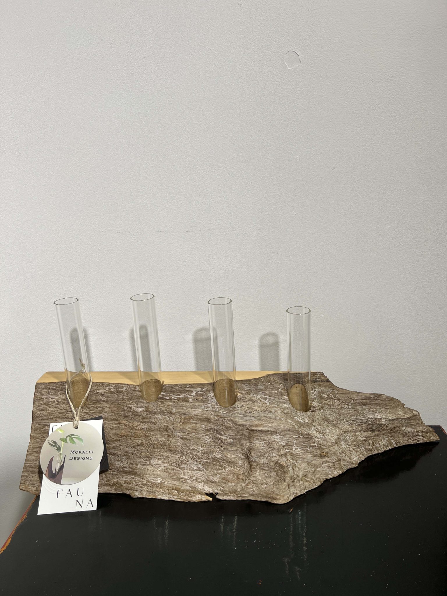 Light Wood Large Four Tube Propagation Vase - Florafauna